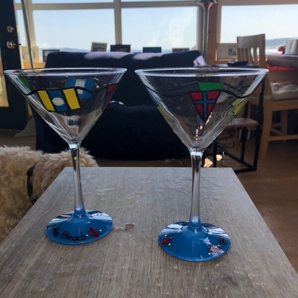 Personalized Zebra Bottom Martini Glass - Etsy