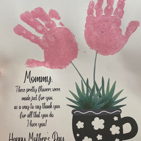 Mothers Day Handprint Art, Handprint Art, Mama, Handprint Art for ...