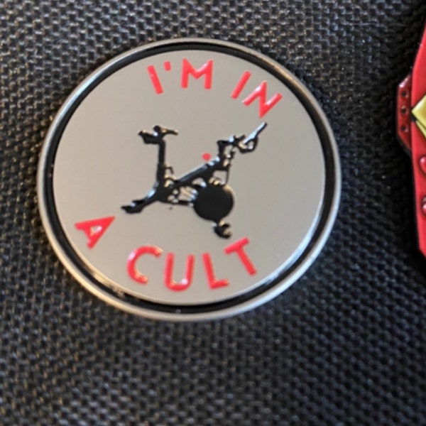 I'm in a CULT Enamel PIN With Backing Card Exercise Bike the Bike That ...