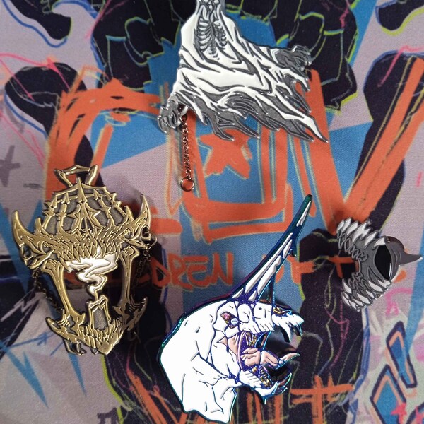 Wraith Glow in the Dark Ghost Horror Pin - Etsy