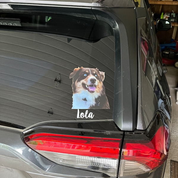 Custom Pet Sticker, Die-cut Dog Decals for Car, Cat Laptop Stickers ...