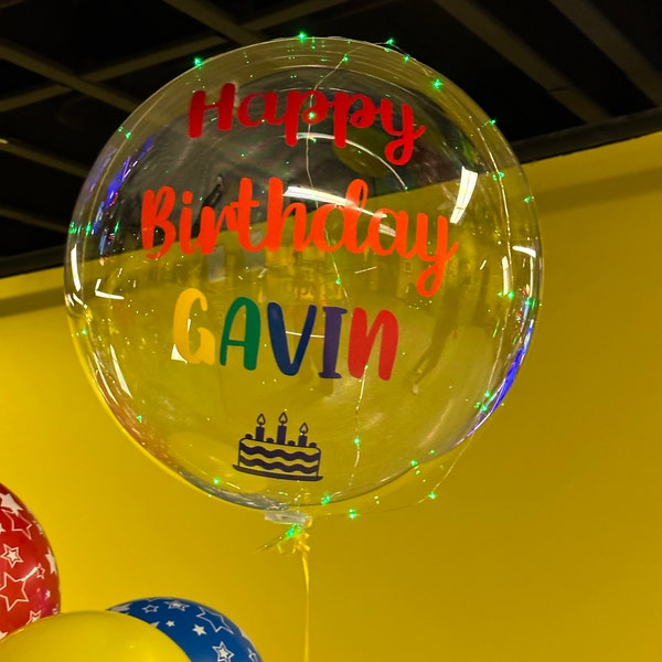 LED Balloon, Custom LED Balloon, 24 Inch Clear Balloon, Personalized ...
