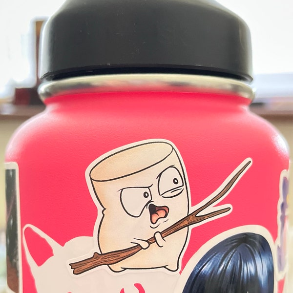Roasting Marshmallows Vinyl Sticker, Funny Sticker, Camping Sticker ...