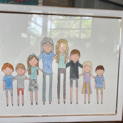 WATERCOLOR BLUEY Style House Portrait Bluey Disney - Etsy