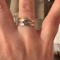 Gold Name Ring Set | Mother Gift | Stacked Rings | Women's Rings | Stacking Rings Set | Ring Set ...