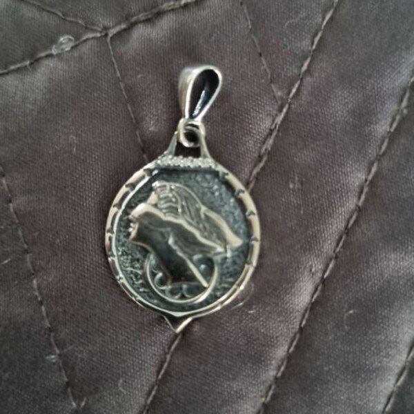 SHAMAN Medallion, 925k Sterling Silver Shaman Necklace, Pagan Talisman ...