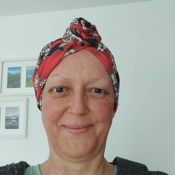 PRE-TIED ELEGANT Topknot Twisted Turban /slide on Turban Cap/ Pre-tied ...