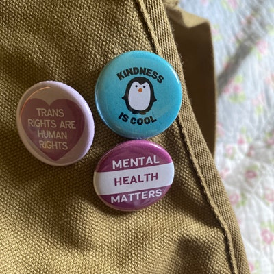 Gender Pronoun Buttons Gender Pronoun Pins Gay Pride - Etsy