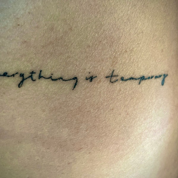 Beautiful Curly Cursive Handwriting Tattoo - Custom Heart Handwriting ...