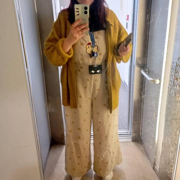 Chicken Stardew Valley Floral Overalls Pants / Embroidery Overalls ...
