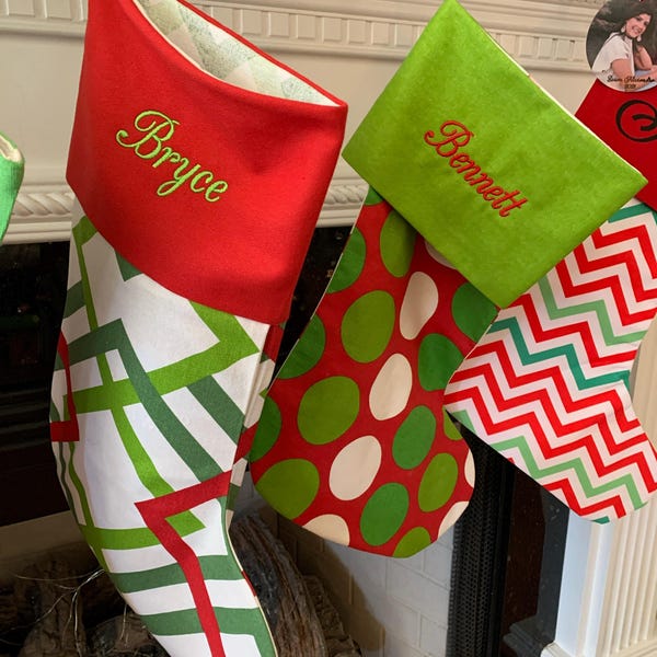 Christmas Stocking | Family Christmas Stockings | Handmade Christmas ...