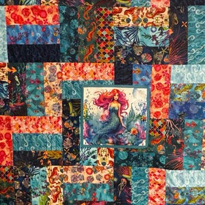 Starry Night With Moon 100% Cotton Fabric Panel Quilting Sewing Panel ...