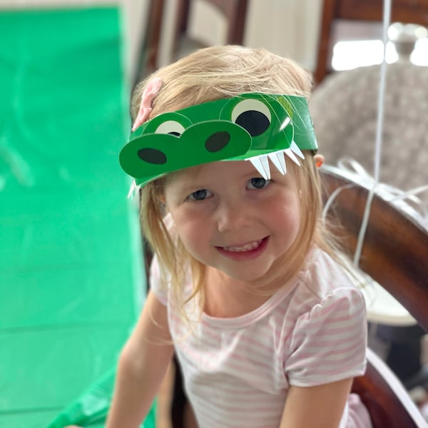 Alligator Party Hats Alligator Hats, Swamp Birthday, Alligator Birthday ...