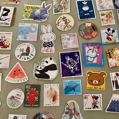 10 X Miffy, Used, Japanese Postage Stamps off Paper Japan Bunny Little ...
