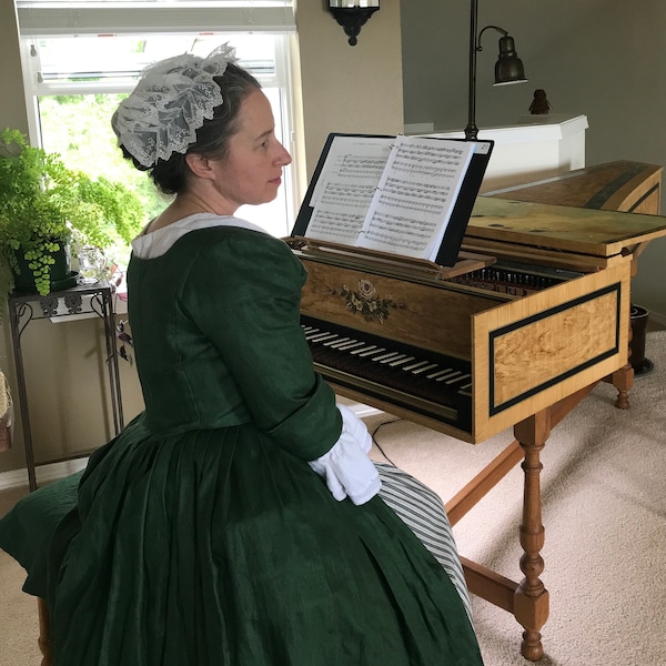 Net Lace Cap-18th Century Reproduction-white or Ivory-scallop Edge ...