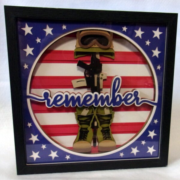 3D BATTLEFIELD CROSS SVG - Memorial Day Shadow Box Svg - Road Trip Svg ...