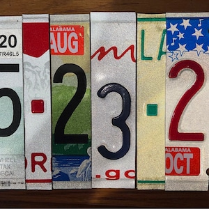 Pick Your Letters flat and Embossed License Plate Letters and Numbers ...