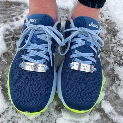 Personalised Trainer Tags, Fully Customised Gift for a Runner, Design ...