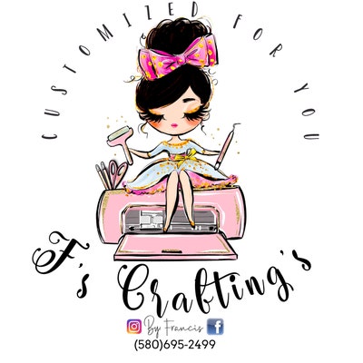 Craft Girl Logo, Crafty Girl Logo, Craft Shop Logo, Editable Craft Lady ...