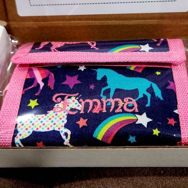 Personalized Girls Wallet, Girls First Wallet, Girls Wallet With Coin ...