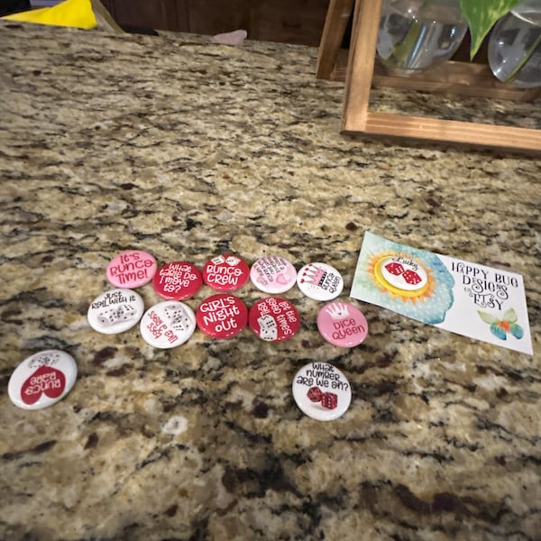 Bunco Magnets - Set of 12 One Inch Magnets - Etsy