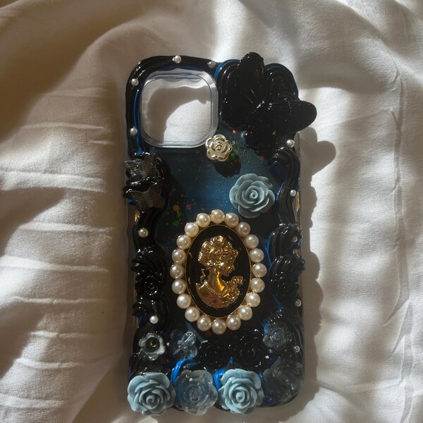 Pink Sakura Decoden Phone Case for All Brand, Cute Phone Case, Icing ...