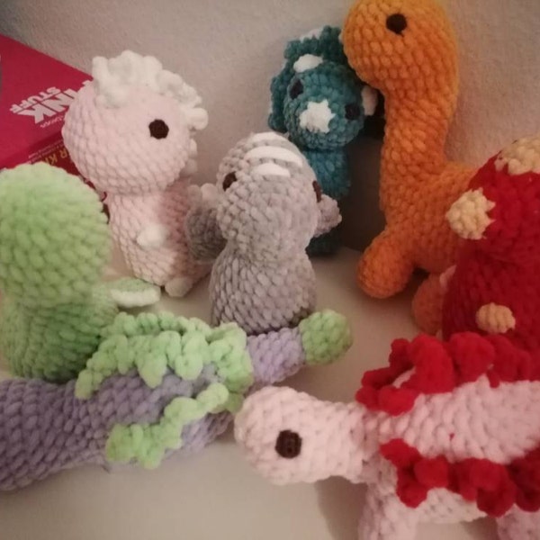 No-sew Dinosaur Crochet Pattern: Amigurumi Bundle (PDF Pattern) - Etsy