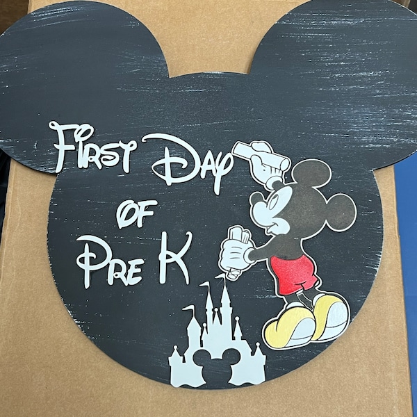 Minnie Mouse Chalkboard Teacher 3d Wood Sign, Custom Mickey Teacher ...