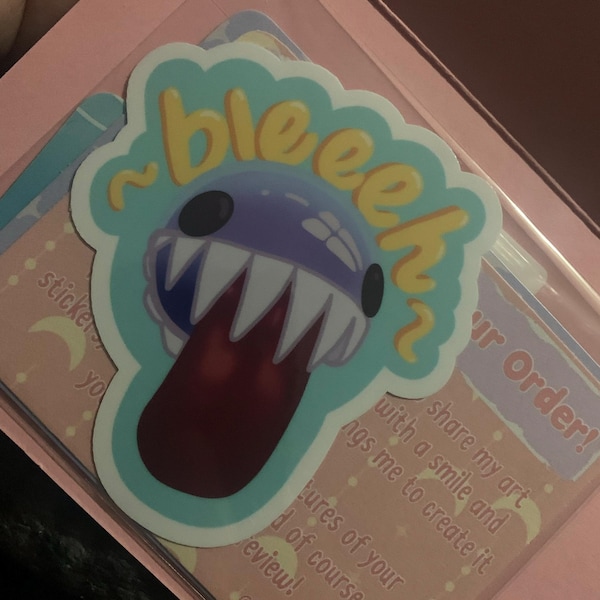Bubble Bleh - Waterproof Vinyl Sticker - Original Art - Gloss Finish ...