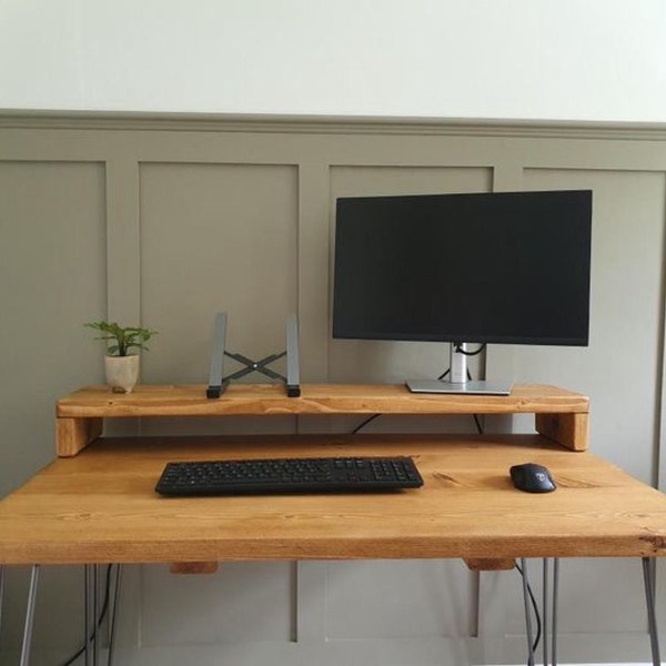 Rustic Desk for Home Office Desk Hairpin Legs Steel Legs Reclaimed Desk ...