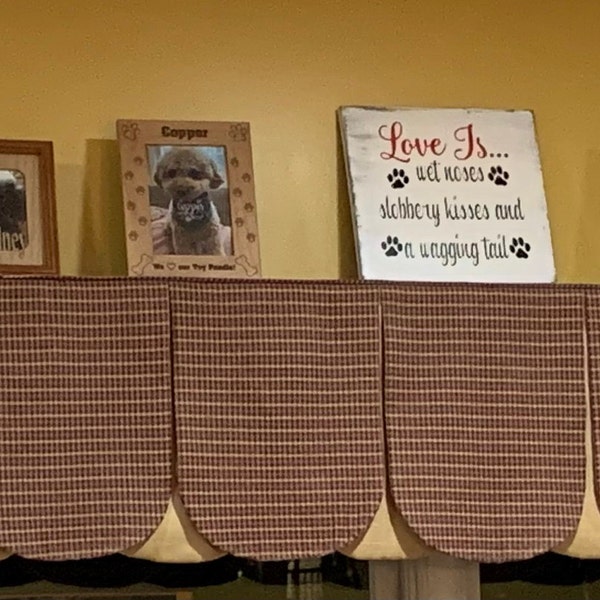 Love is Wet Noses Slobbery Kisses and a Wagging Tail Distressed Wood ...