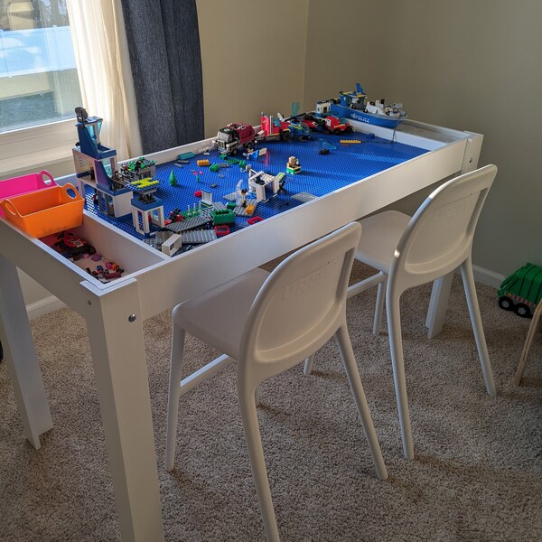 Building Bricks Table, Activity Table, Building Blocks Table, Kids ...