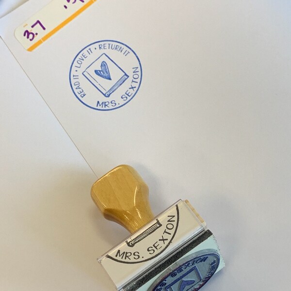 Library of Stamp Classroom of Books Stamper Teacher Gift Graduation ...