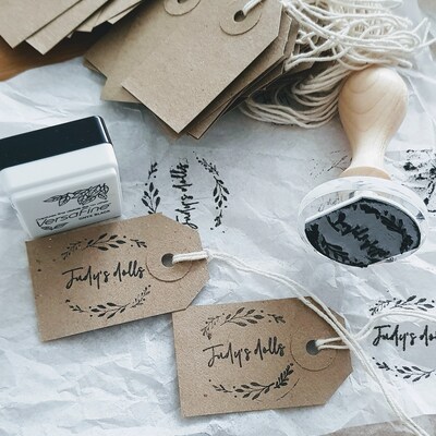 Personalised Handmade by Stamp Botanical Handmade Stamp Handmade Stamp ...