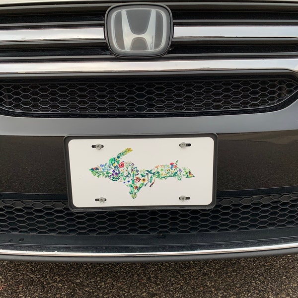 Upper Michigan UP Wildflower License Plate on Sturdy Aluminum - Upper ...
