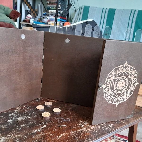 Custom Dungeon Master Screen, Wooden RPG Screen, Dm Screen Magnetic ...