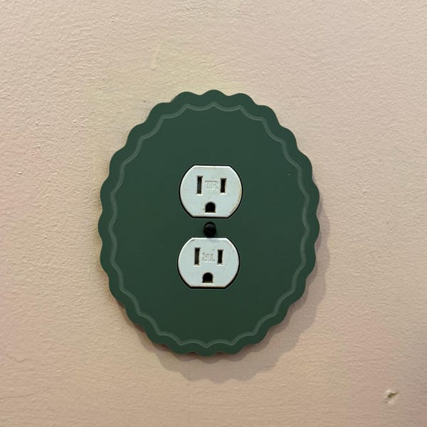 Wavy Wiggle Light Switch Plate - Scalloped Double Rocker Switch Plate ...