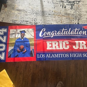 Personalized Graduation Banner W/ Photo, Name & School 3 Sizes Outdoor ...