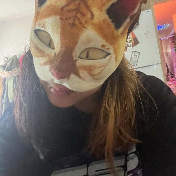 3-eyed Striped Cat Mask - Etsy