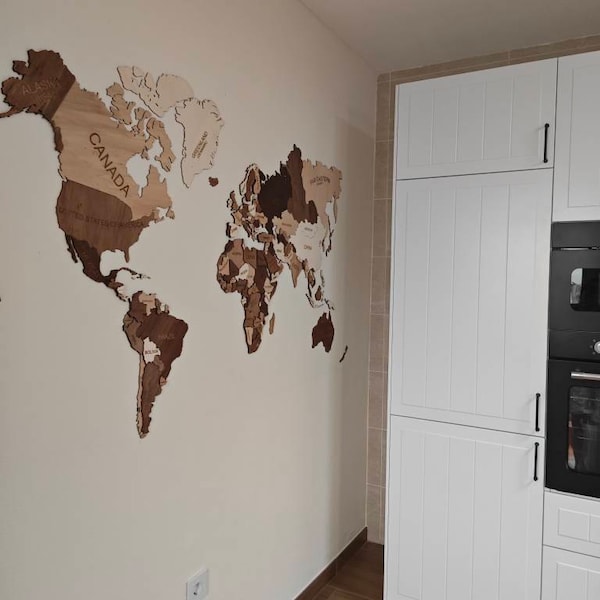 World Map Laser Cut File, Drawing Ready for Laser Cutting, Map is in ...