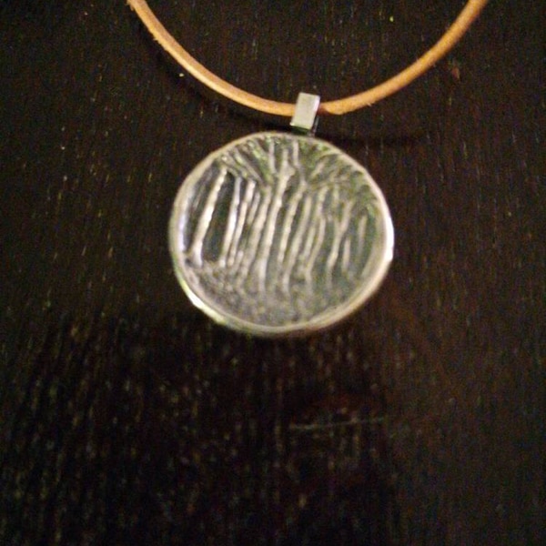 Forest Pendant Sterling Silver, Silver Forest Necklace, Nature Pendant ...