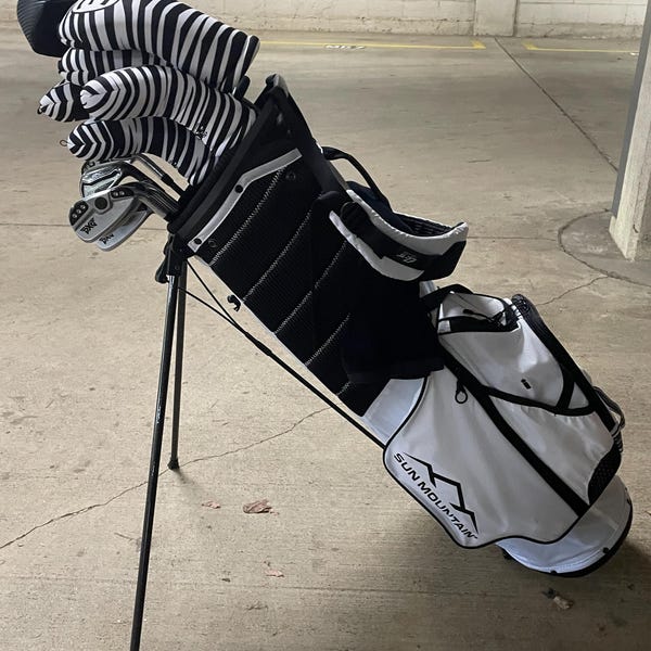 Women's Zebra Print-golf Club Headcovers W/ Corresponding Number for ...