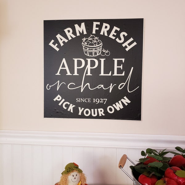 Farm Fresh Apple Orchard Vinyl Stencil, Apples Vinyl Decal, Apple ...