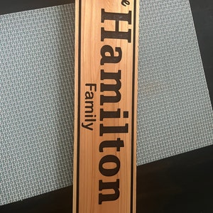Custom Personalized Family Last Name Cedar Wood Sign With Carved in ...