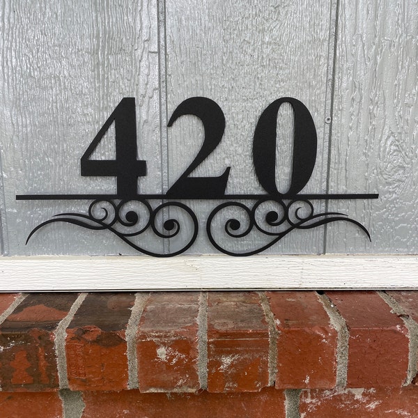 Metal Address Sign for House, Address Number Sign, Metal Address Plaque ...
