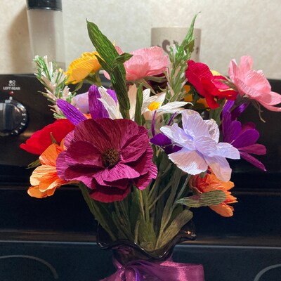 Paper Flower Tutorial Templates DIY Realistic Flowers PDF - Etsy