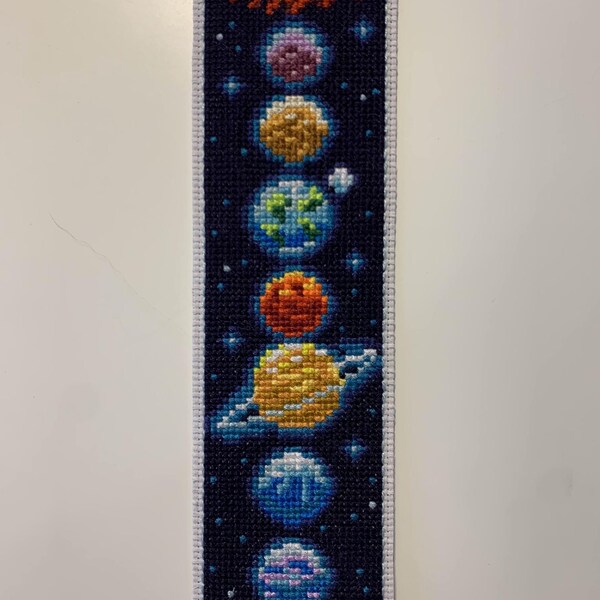 Solar System Bookmark Cross Stitch Pattern PDF Download Planets Cross ...