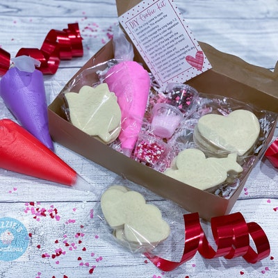 Printable Valentine's Day DIY Cookie Kit Instruction Card Plaid 3.5 X 5 ...