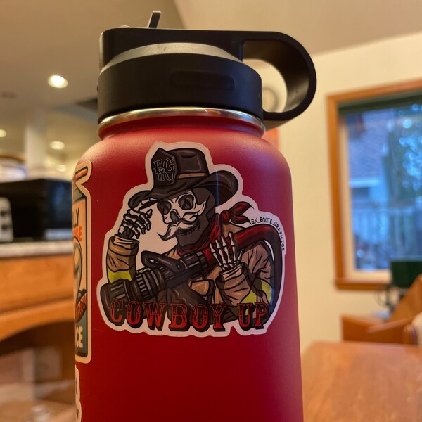 Bomberos Skull Firefighter Sticker - Etsy