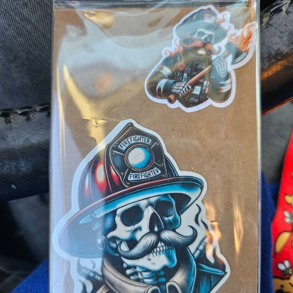 Cat Firefighter Sticker, Firefighter, Fireman Cat, Fireman, Cats, Kitty ...